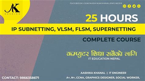 25hrs Ip Subnetting Flsm Vlsm Supernetting For N Ccna Computer Networking Basic Course In