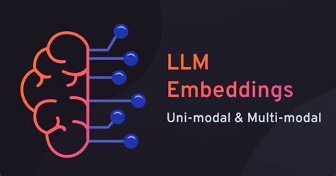 What Is Llm Embeddings Uni Modal And Multimodal Explained
