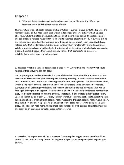 Agile Final Exam Answer Transcript Pdf Scrum Software Development Agile Software