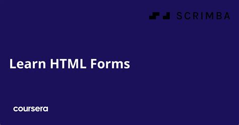 Learn Html Forms Coursera