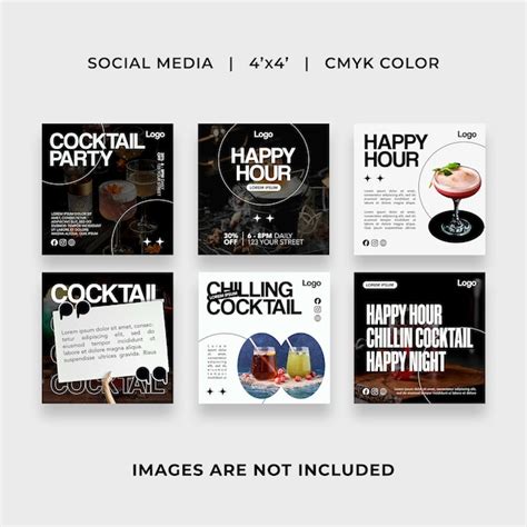 Premium Psd Cocktail Party Social Media Post Templates