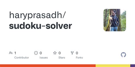 Github Haryprasadhsudoku Solver
