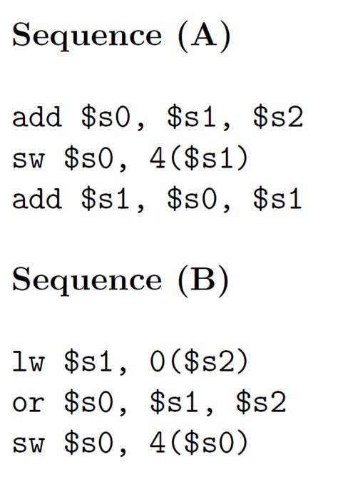Problem 2 20 Points For Each Sequence Of