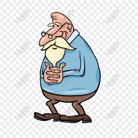 흰 수염 노인 안경 벡터 자료를 입고 Png 일러스트 무료 다운로드 Lovepik