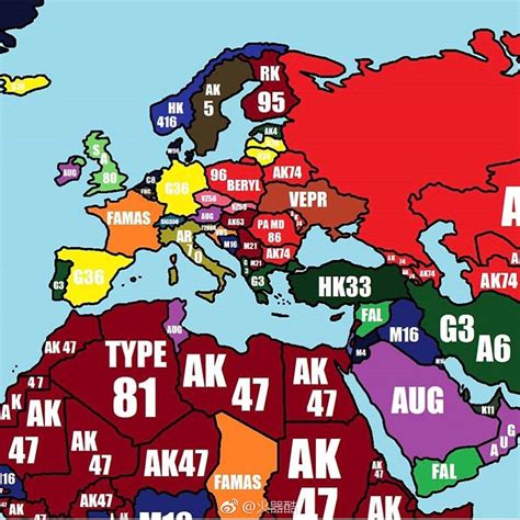 世界轻武器分布地图，大家看看准不准！