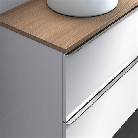 Encimera Lavabo Komplett Nogal Arenado 200x16x46 Cm Leroy Merlin