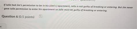 Solved Lie Had Jims Permission To Be In His Jims