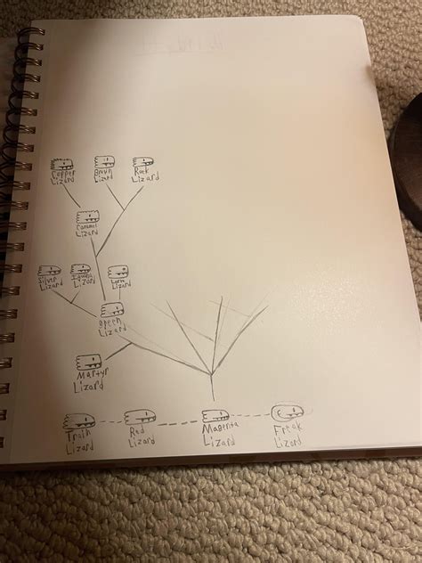 Part 1 Of Trying To Draw A Lizard Evolutionary Tree Rrainworld
