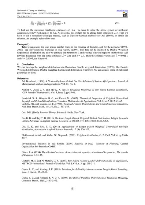 Double Weighted Distribution And Double Weighted Exponential Distribution