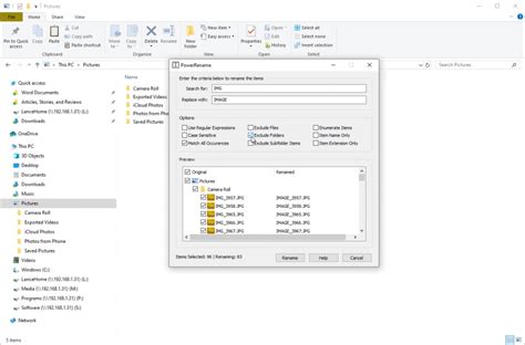 如何使用 Powertoys Powerrename 工具在 Windows 10 中批量重命名文件