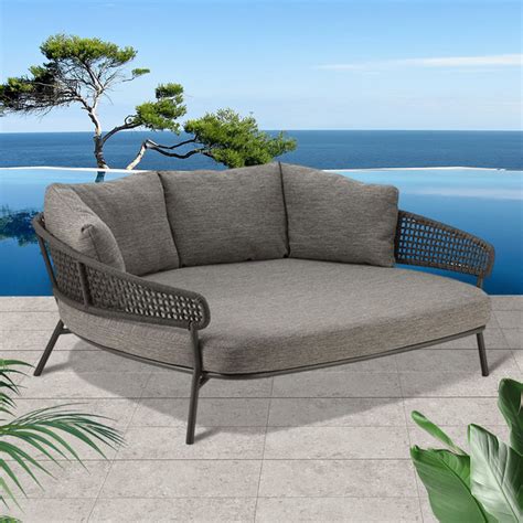 Atlanta 629 Wide Outdoor Patio Daybed With Cushions Furni Outdoor World