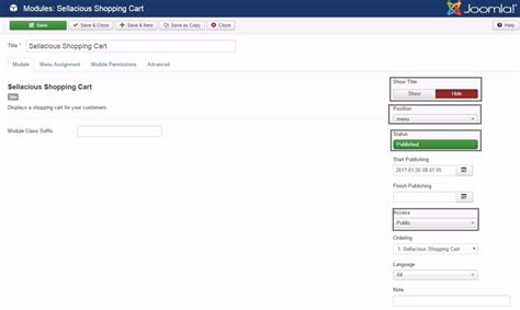 Shopping Cart Module Assignment