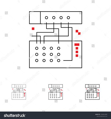 Analog Connection Device Module Sound Bold เวกเตอร์สต็อก ปลอดค่า
