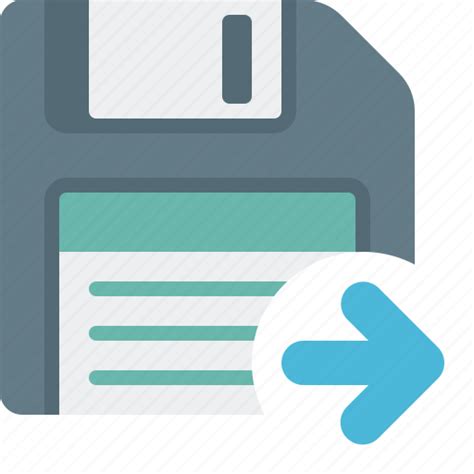 floppy disk arrow right icon download on iconfinder