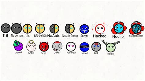 Gd All Difficulty Faces Part 3 Extras Youtube