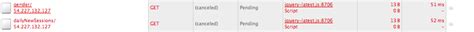 Javascript Jquery Getjson Request Is Getting Cancelled Stack Overflow