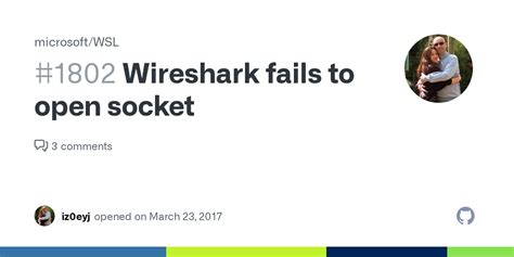Wireshark Fails To Open Socket Issue 1802 Microsoft WSL GitHub
