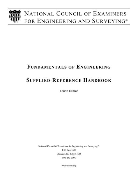 Handbook Engineering Formulas Mmbb N Ational C Ouncil Of E Xaminers