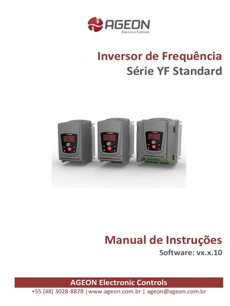 Manual Do Usuário Do Inversor De Frequência Monofásico E Trifásico Série Yf Standard Pdf