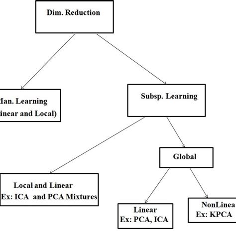 Taxonomy For Dimensionality Reduction Methods Manifold Learning Man Download Scientific