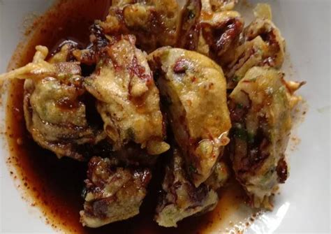 Resep Bakwan Bayam Merah Dengan Saos Cuko Oleh Muthiara Hidayah Cookpad