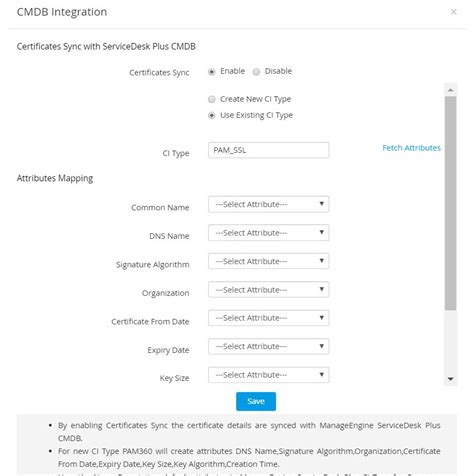 ServiceDesk Plus CMDB Integration PAM
