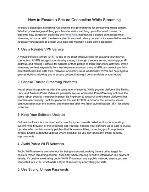 Ppt How To Ensure A Secure Connection While Streaming Powerpoint Presentation Id13519613
