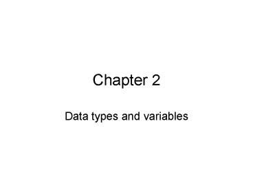 Ppt Data Types And Variables Powerpoint Presentation Free To Download Id E Fb Zdc Z