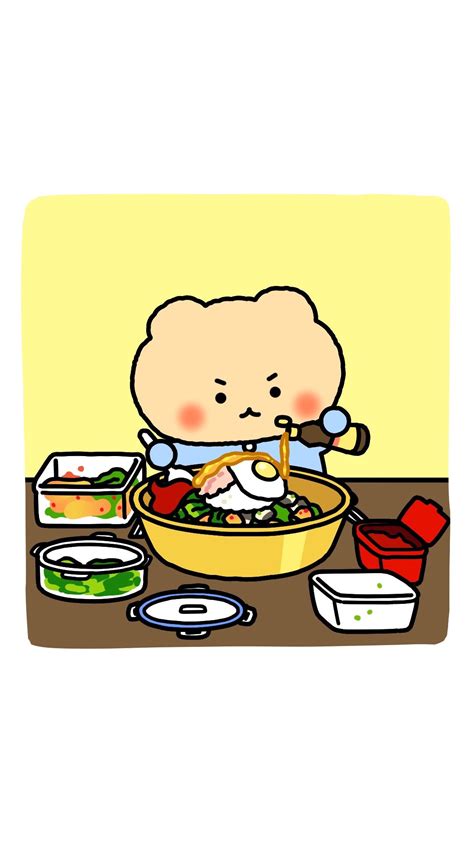 망그러진곰 저속노화 식단 도전 양푼 비빔밥 먹방🥗 🎵music Provided By 브금대통령 🎵track