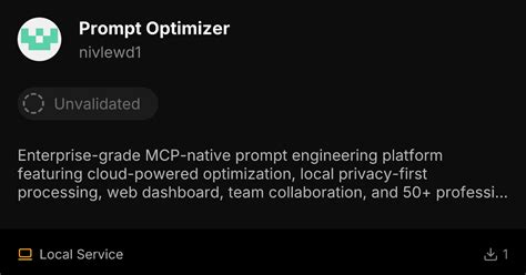 Prompt Optimizer Mcp Servers · Lobehub