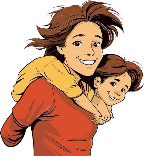Happy Mom Son Vectors And Illustrations For Free Download Freepik