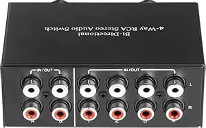 Wemee Way Bi Directional Left And Right Channel Audio Switch In Out Or In Out L R Jack