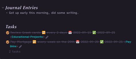 How To Add Tasks To Your Daily Notes In Obsidian Obsidian Rocks