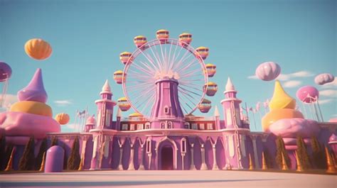 Premium Ai Image 3d Rendering Of Mini Playground