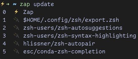 Bug Local File Should Not Show In Update List · Issue 51 · Zap Zsh