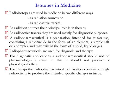 PPT Radioisotopes Radiopharmaceuticals PowerPoint Presentation ID