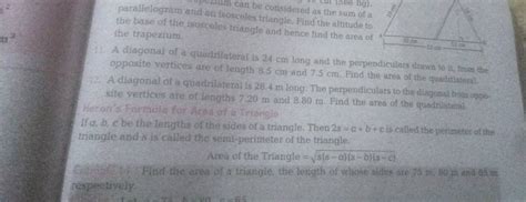 Parallelogram And An Isosceles Considered As The Sum Of A The Base Of The