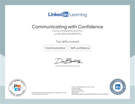 Sara Visu On Linkedin Certificate Of Completion