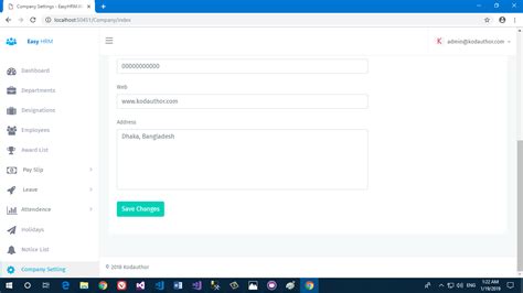 Easy Hrm Human Resource Management Aspnet Core Ef Core By Kodauthor