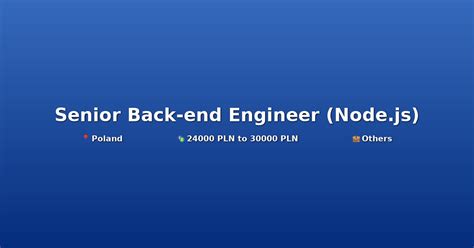 senior back end engineer node js at swingdev a hippo company