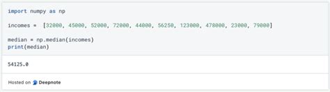Median Definition Berechnung And Python Code Data Basecamp