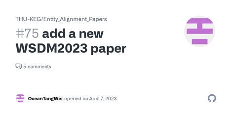 Add A New WSDM2023 Paper Issue 75 THU KEG Entity Alignment Papers
