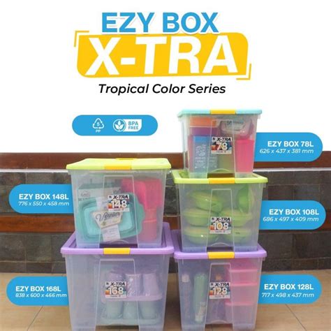 Ezy Box Extra Large Box Penyimpanan Besarjumbo Container Box Ezy Xtra Large78l108l128l