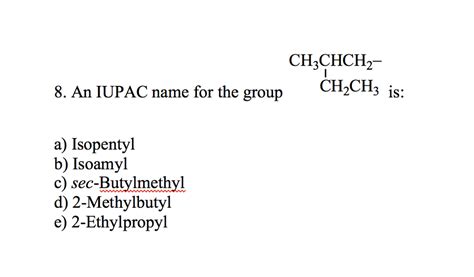 Solved 6 Give The Iupac Name For A