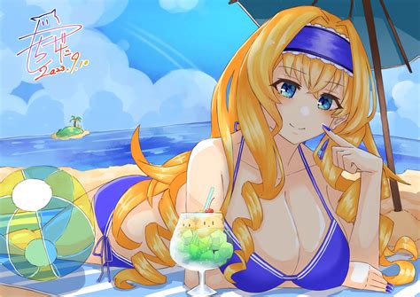 Rule 34 1girls Arm Support Ass Beach Big Breasts Bikini Blonde Hair