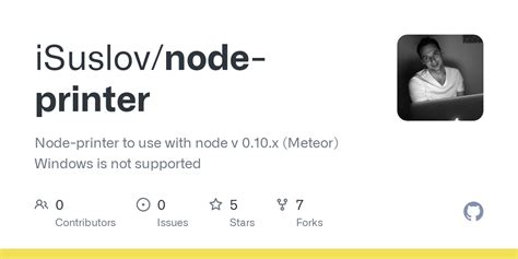 GitHub ISuslov Node Printer Node Printer To Use With Node V X Meteor Windows Is Not