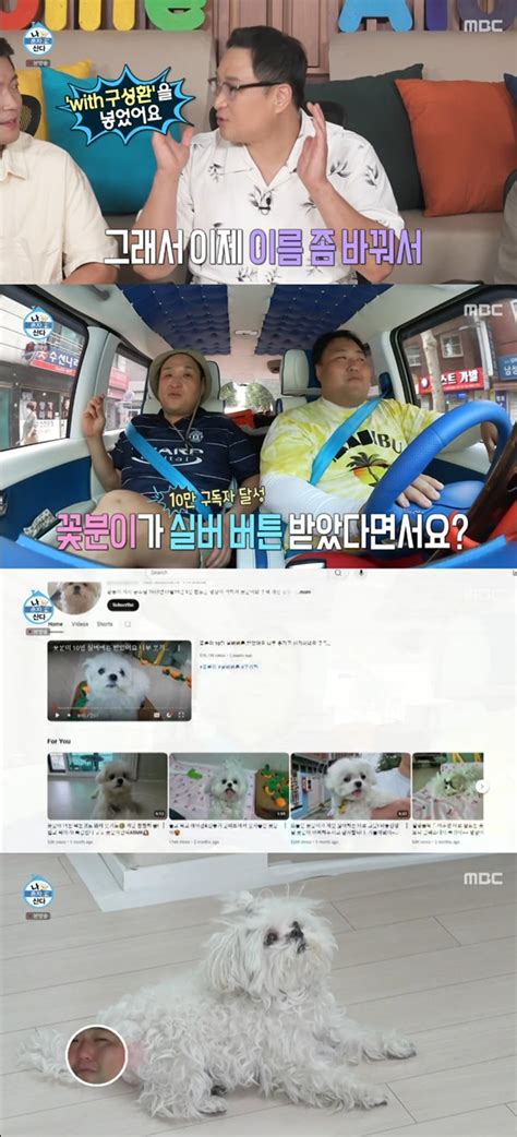 나혼산 구성환 꽃분이 유튜브 실버 버튼 받아 내 이름은 없었다 [tv캡처]