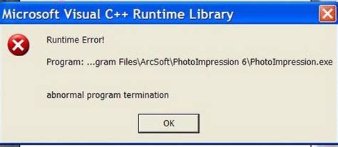 Ms Visual C Runtime Library Photoimpression 6 Will Not Launch
