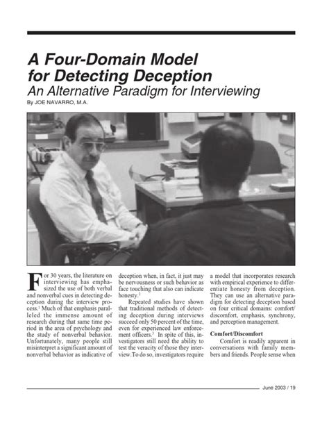 Deception Detect Model 4d Pdf Deception Nonverbal Communication