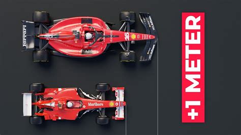 How Big Are 2023 F1 Cars Compared To 2004 3D Comparison YouTube